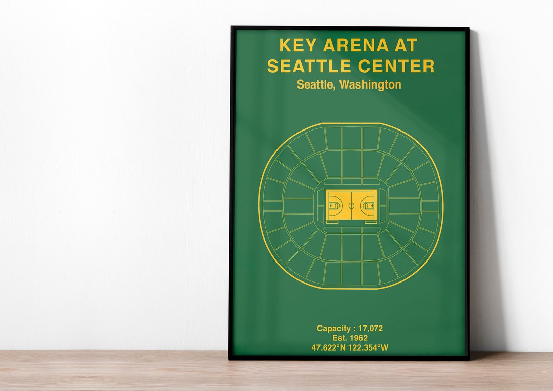 Seattle Supersonics NBA Art Print, Key Arena Poster - Etsy