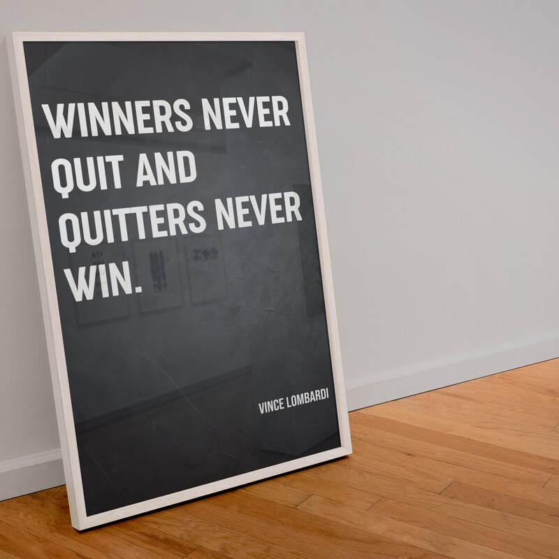 Winners Never Quit - Etsy