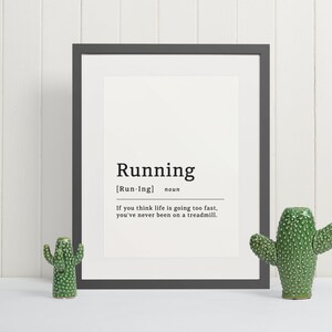 Running - Definition Print, Sport, Running Lover, Marathon Art, Gift ...