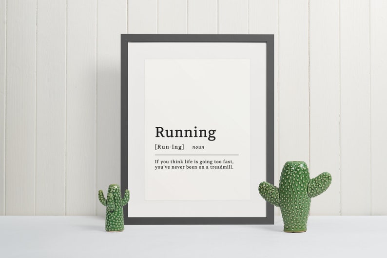 Running Definition Print Sport Running Lover Marathon - Etsy