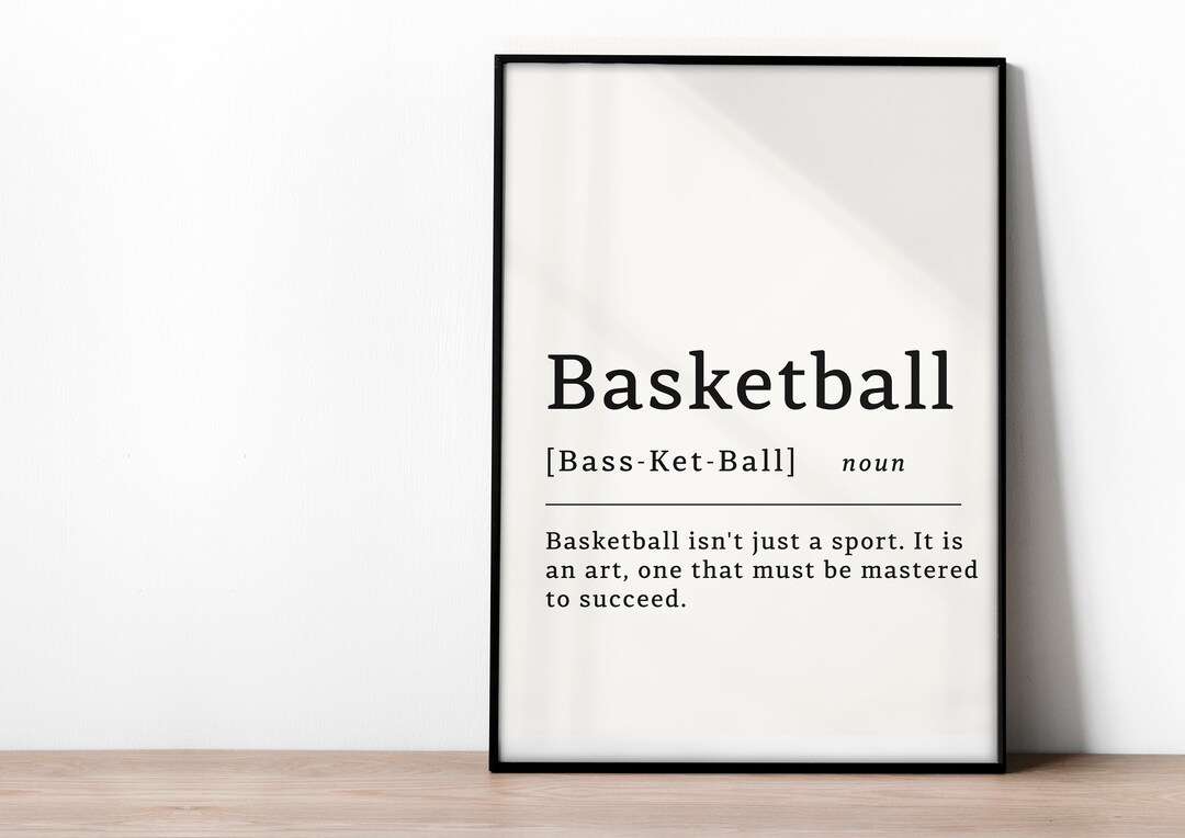 Basketball Definition Quote Poster Print, Michael Jordan, Lebron James ...