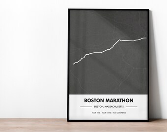 Boston Marathon Map Print - Etsy