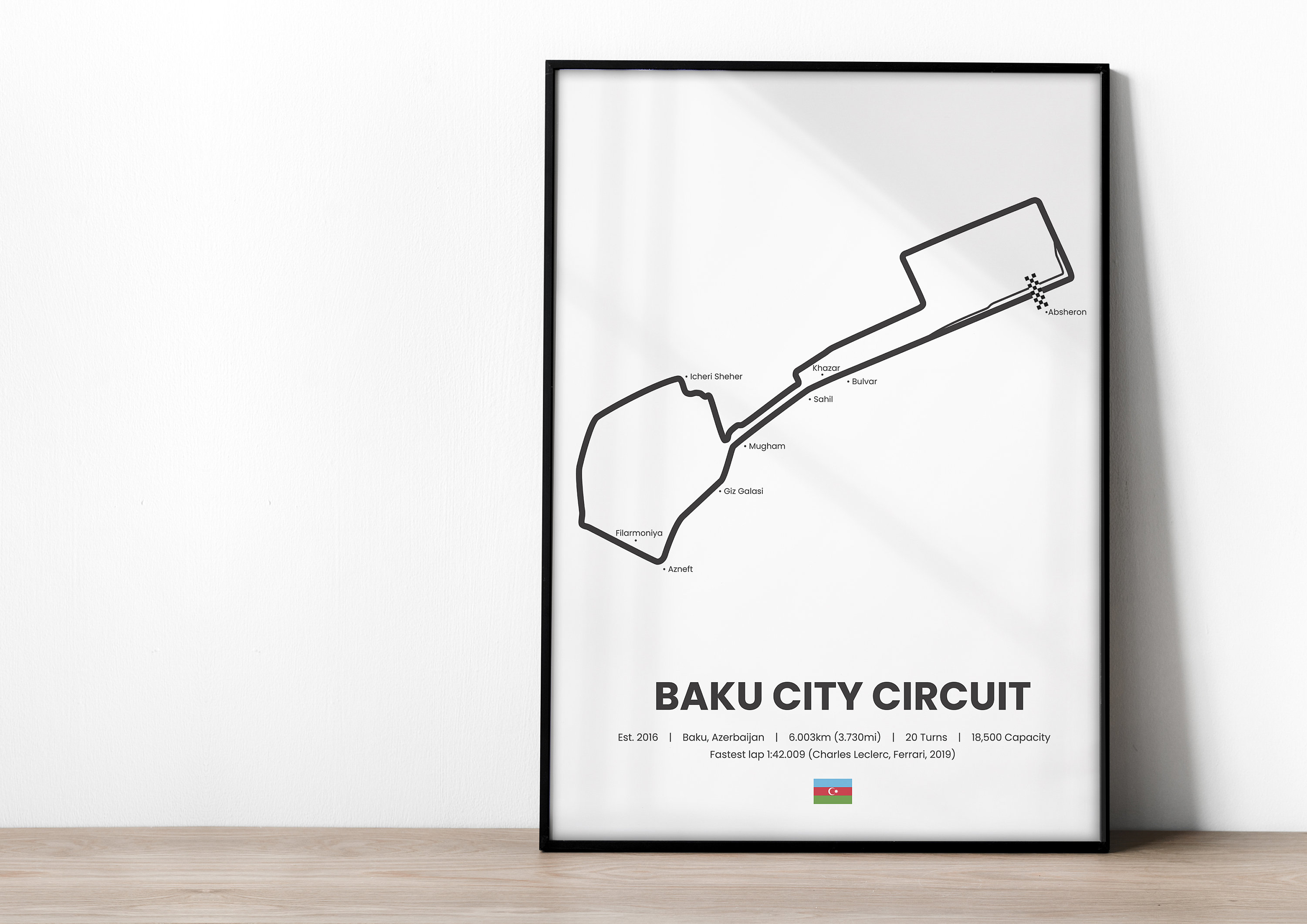 Azerbaijan Grand Prix Formula 1 Poster | Formula 1 Print | Formula 1 ...