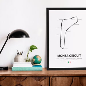 Italian Grand Prix Formula 1 Race Monza Circuit Track Map, Unframed ...