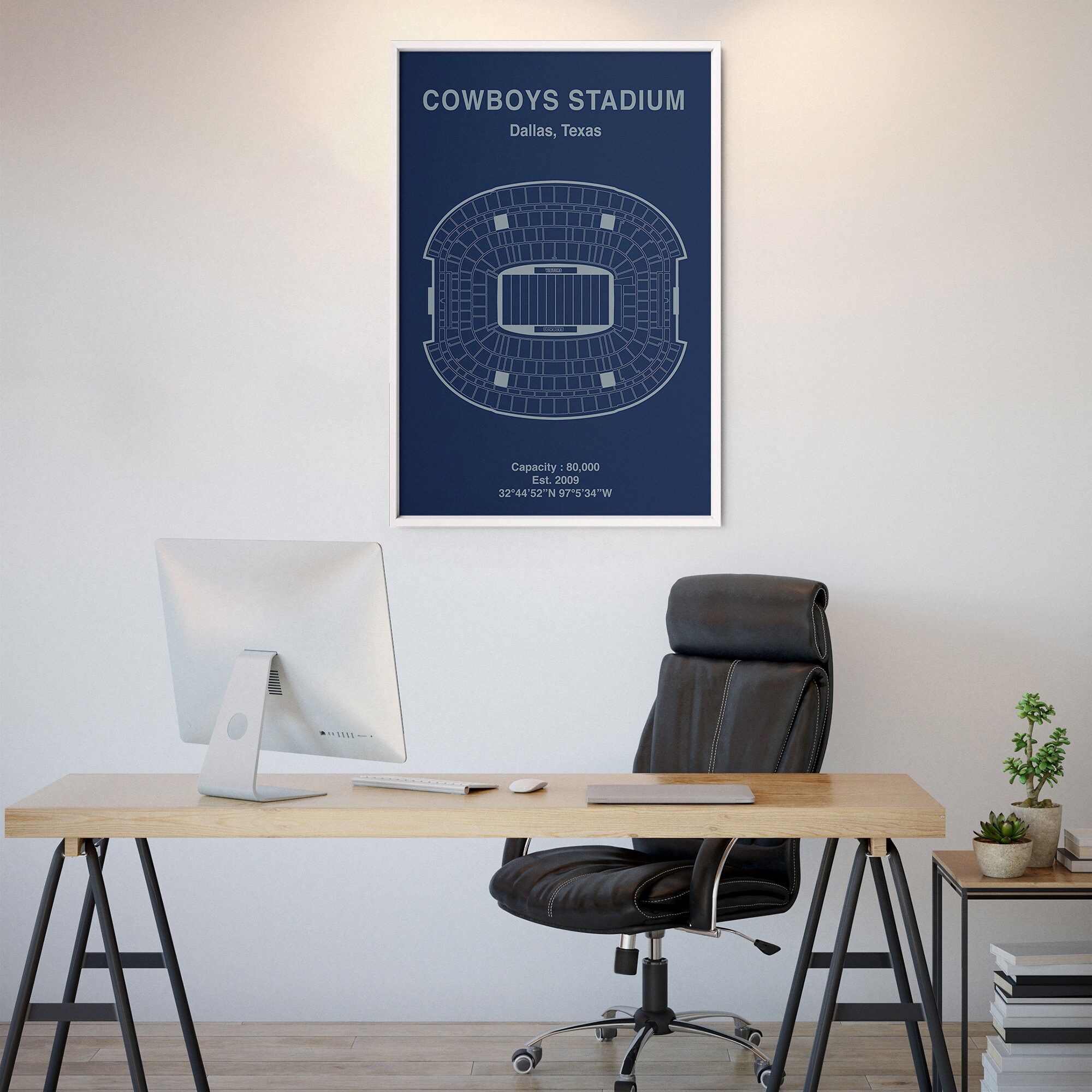 Dallas Cowboys Stadium Blueprint Art Print | NFL Gift - Etsy