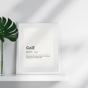 Golf - the Most Fun Poster Print, Funny Golf Art, Golf Quote, Home Golf ...