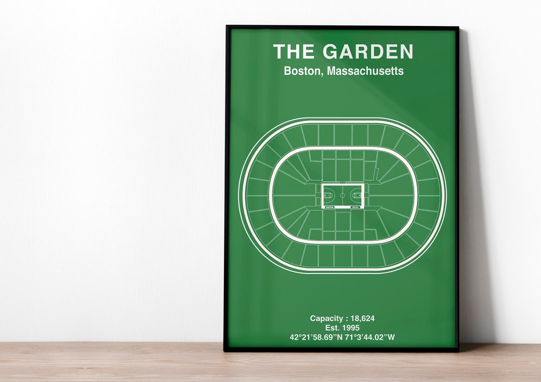 Boston Celtics TD Garden Poster | NBA Print | Basketball Art | NBA Gift ...