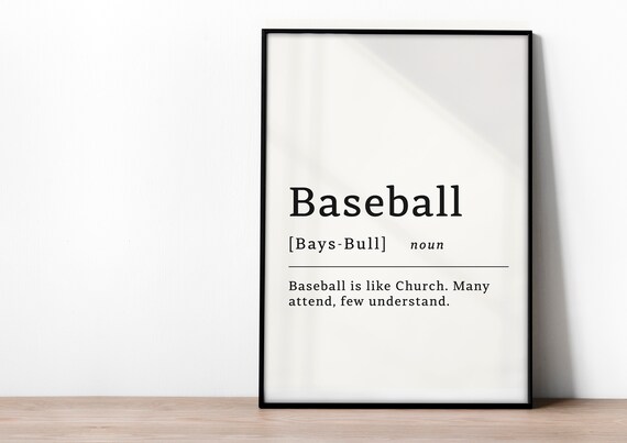 Baseball Definition Quote Poster Print Derek Jeter Mike | Etsy