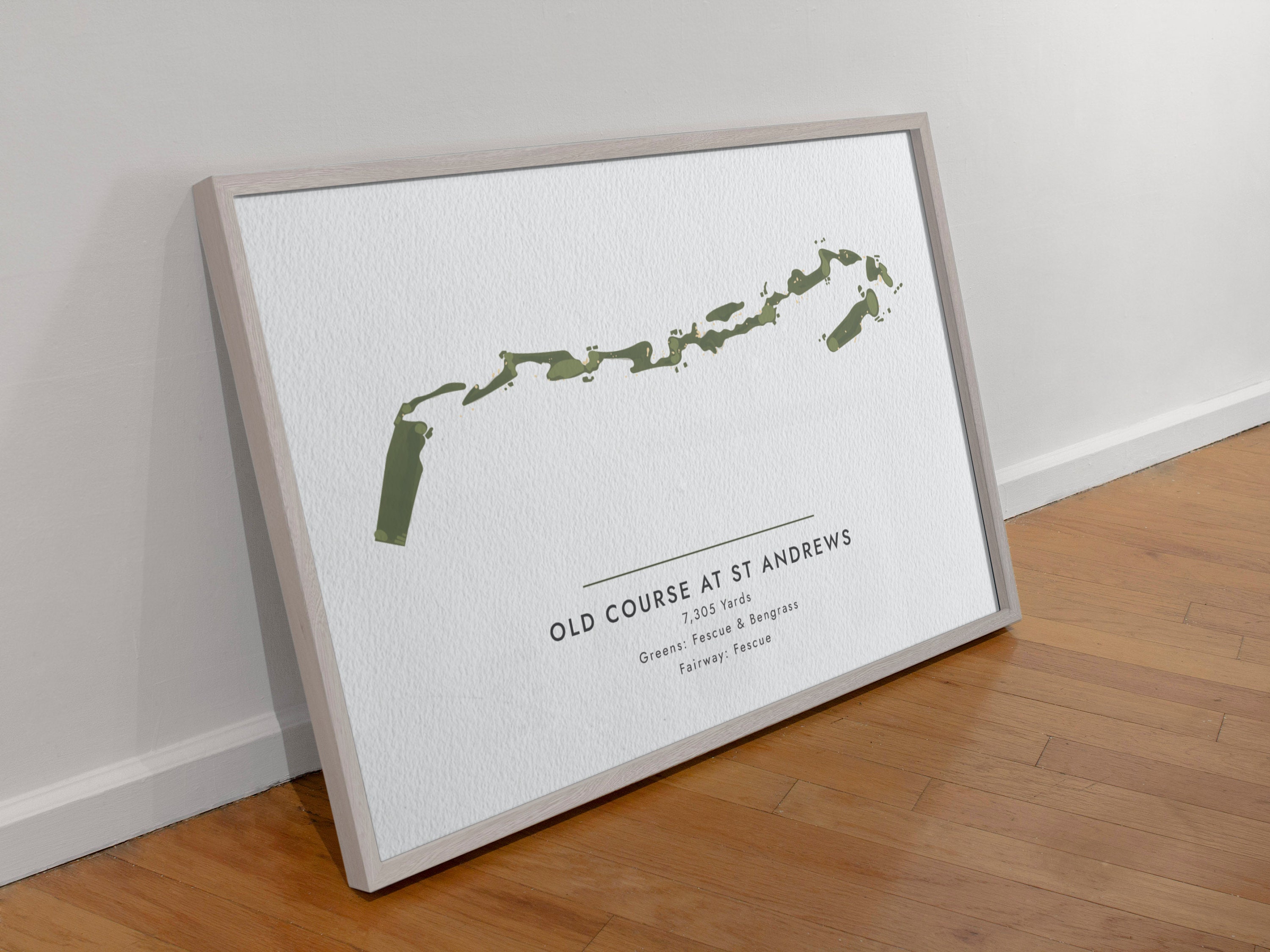 The Old Course at St Andrews Golf Course Map Poster Art Print - Etsy