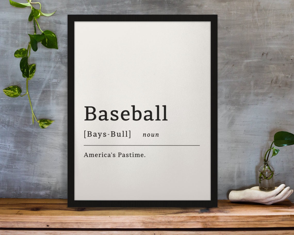 Definition of Baseball Quote Poster Print, Babe Ruth, Mike Trout, Sport ...