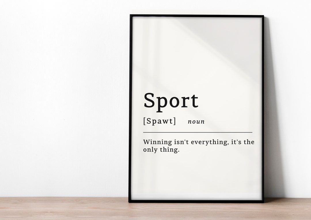 Sport - Winning Definition Poster Print, Sport, Sport Lover, Sport Art ...