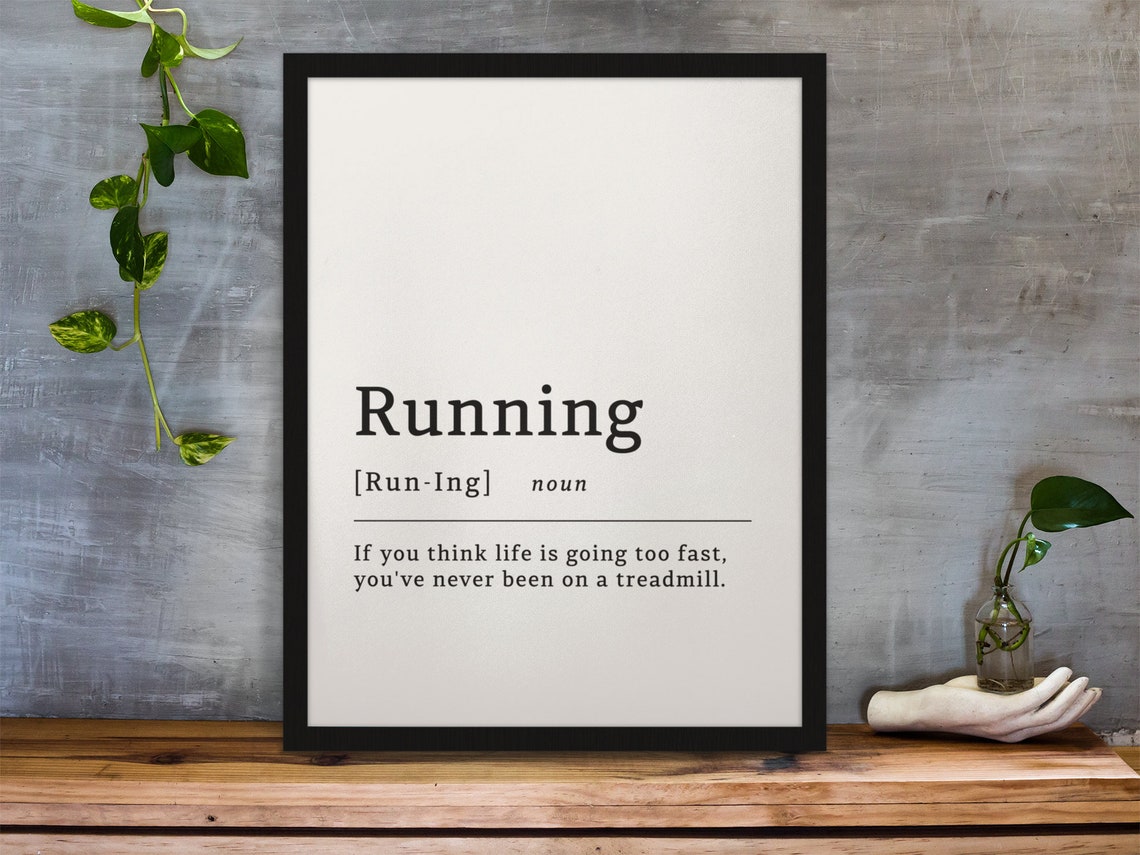 Running Definition Print, Sport, Running Lover, Marathon Art, Gift for ...