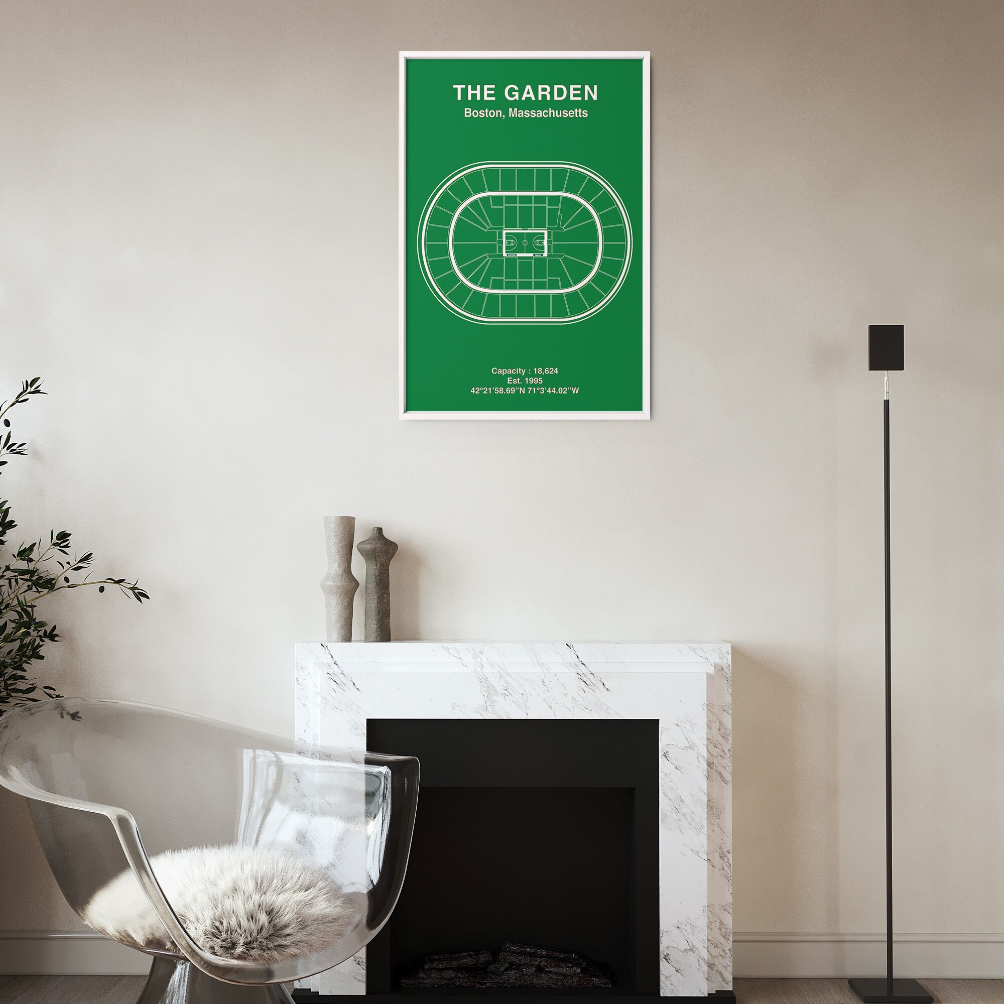 Boston Celtics TD Garden Poster | NBA Print | Basketball Art | NBA Gift ...