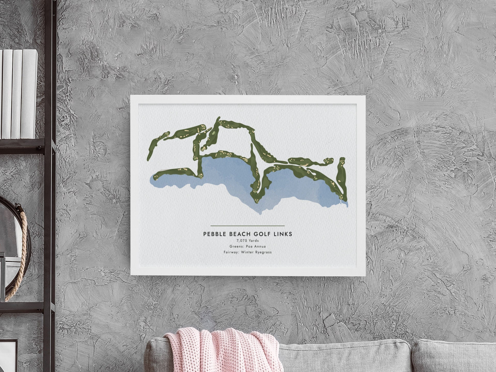 Custom Golf Course Map Poster Art Print, Golf Lover Gift, Gift for ...