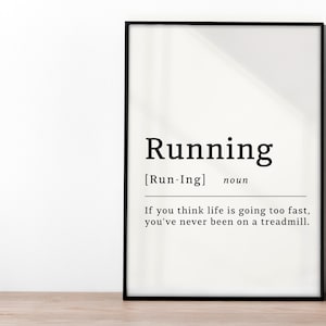 Running - Definition Print, Sport, Running Lover, Marathon Art, Gift ...