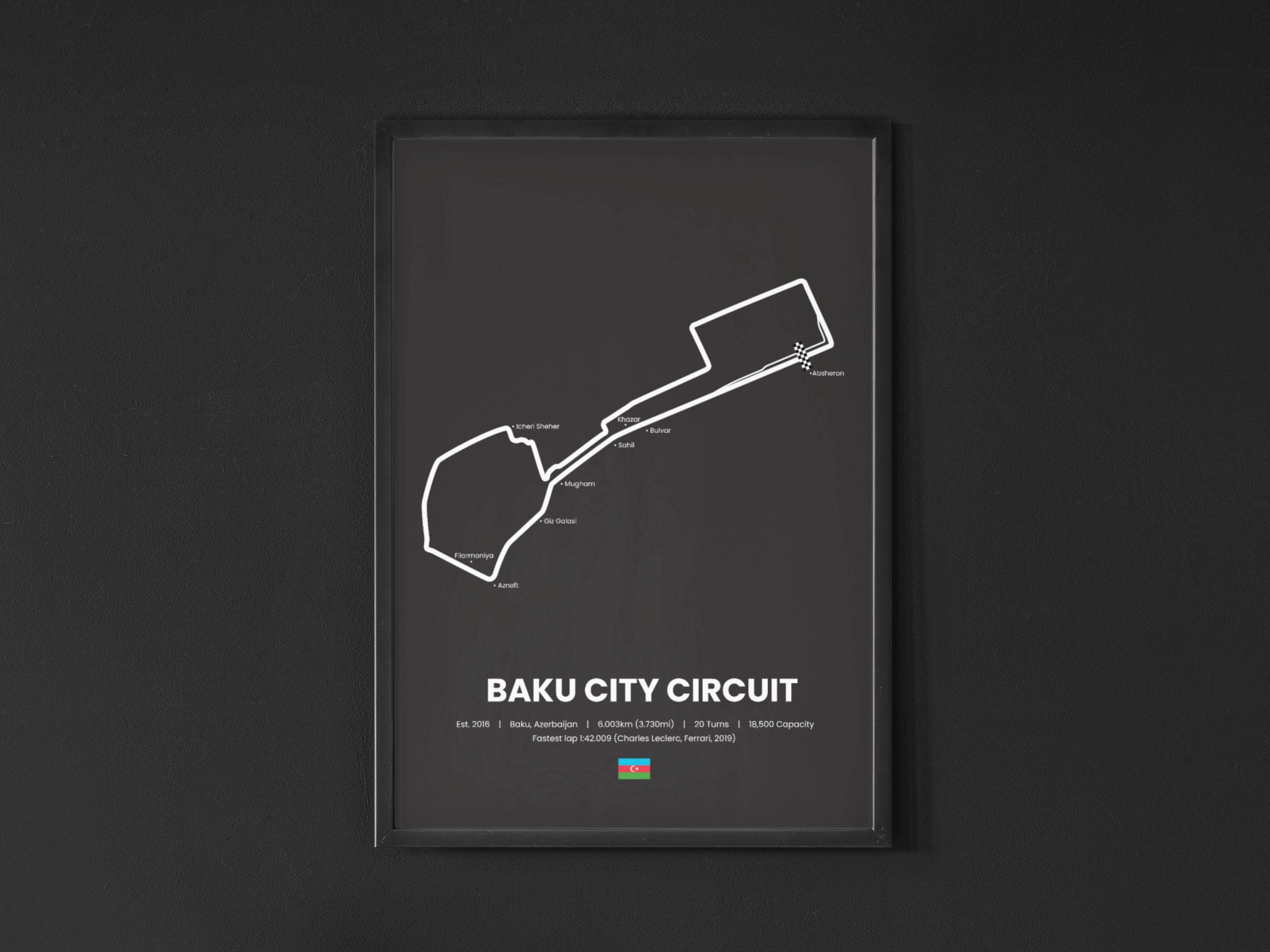 Azerbaijan Grand Prix Formula 1 Poster | Formula 1 Print | Formula 1 ...