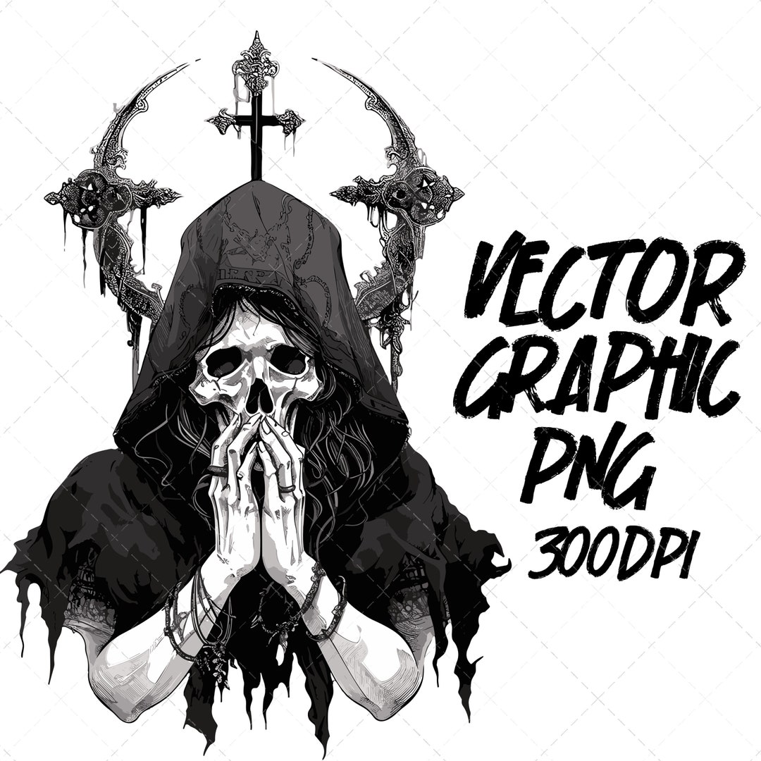 Dark Gothic Vector Halloween Graphic Png Files Creepy - Etsy