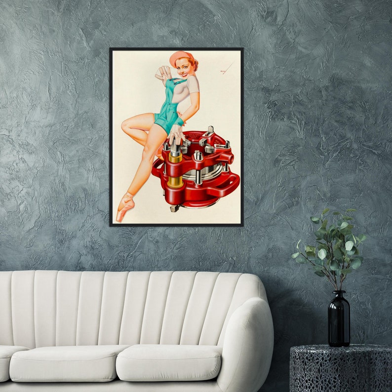 George Petty June 1953 Ridgid Tool Calendar Beauty Pinup Pin - Etsy