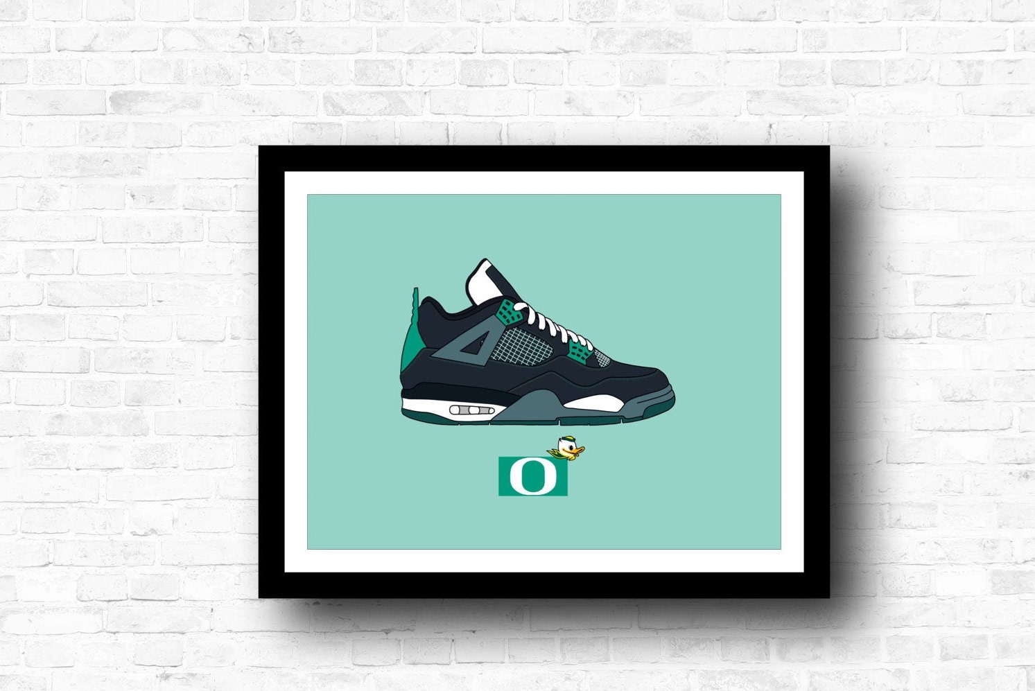 Nike Air Jordan 4 / Oregon / A4 Digital Print / Hand Drawn Original ...
