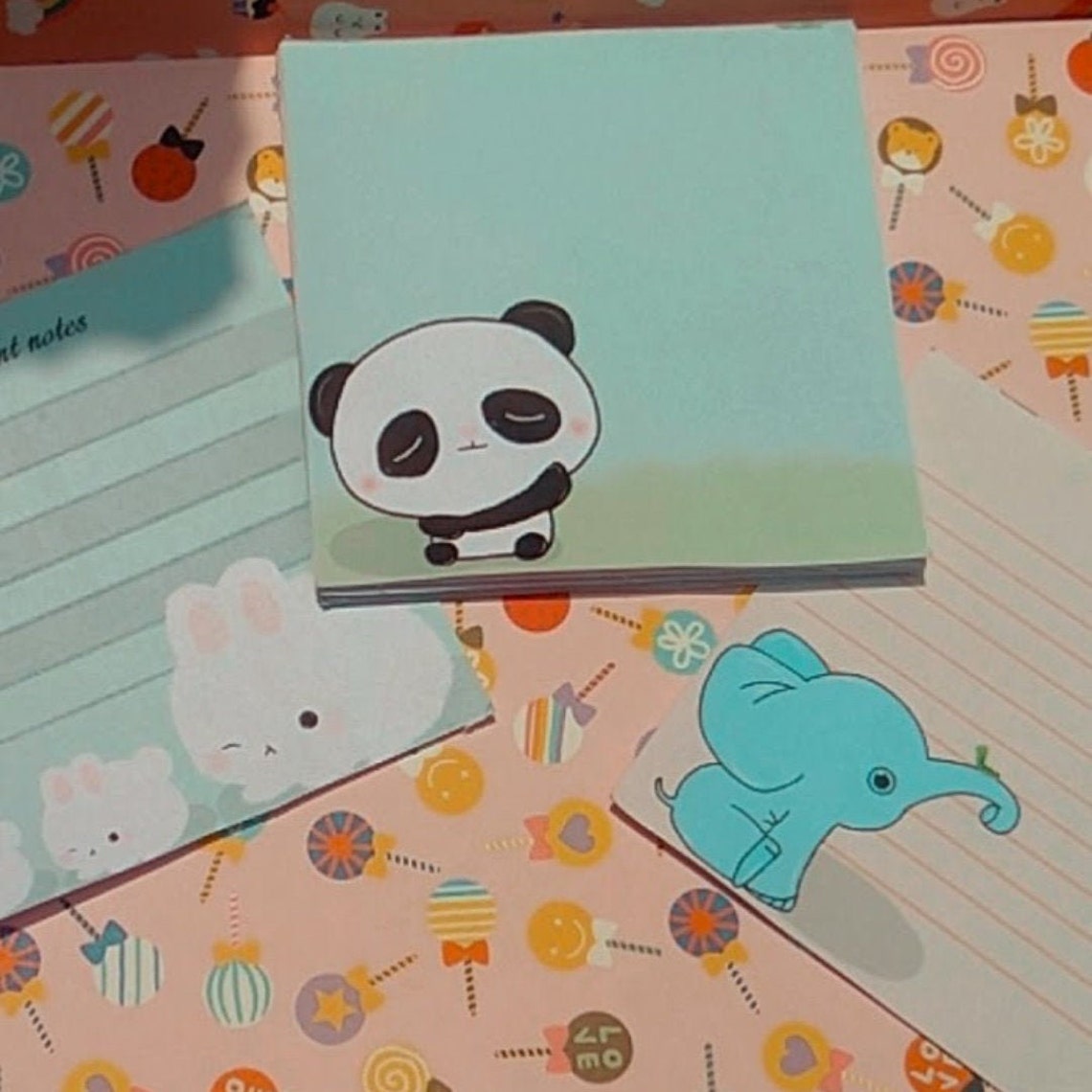 Cute animals Memopad/ notepads/ aesthetic note pad/tear away | Etsy