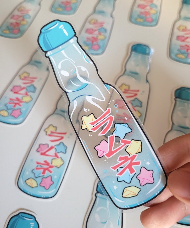 Ramune Clear Vinyl Sticker - Etsy