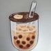Boba Tea Clear Vinyl Sticker - Etsy