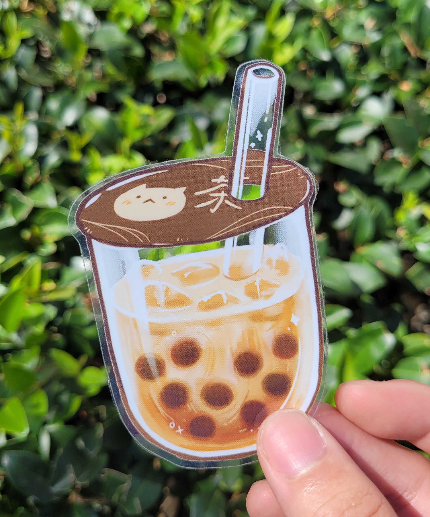Boba Tea Clear Vinyl Sticker - Etsy