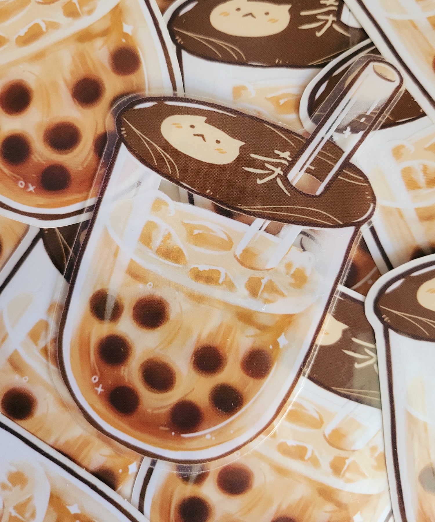 Boba Tea Clear Vinyl Sticker - Etsy