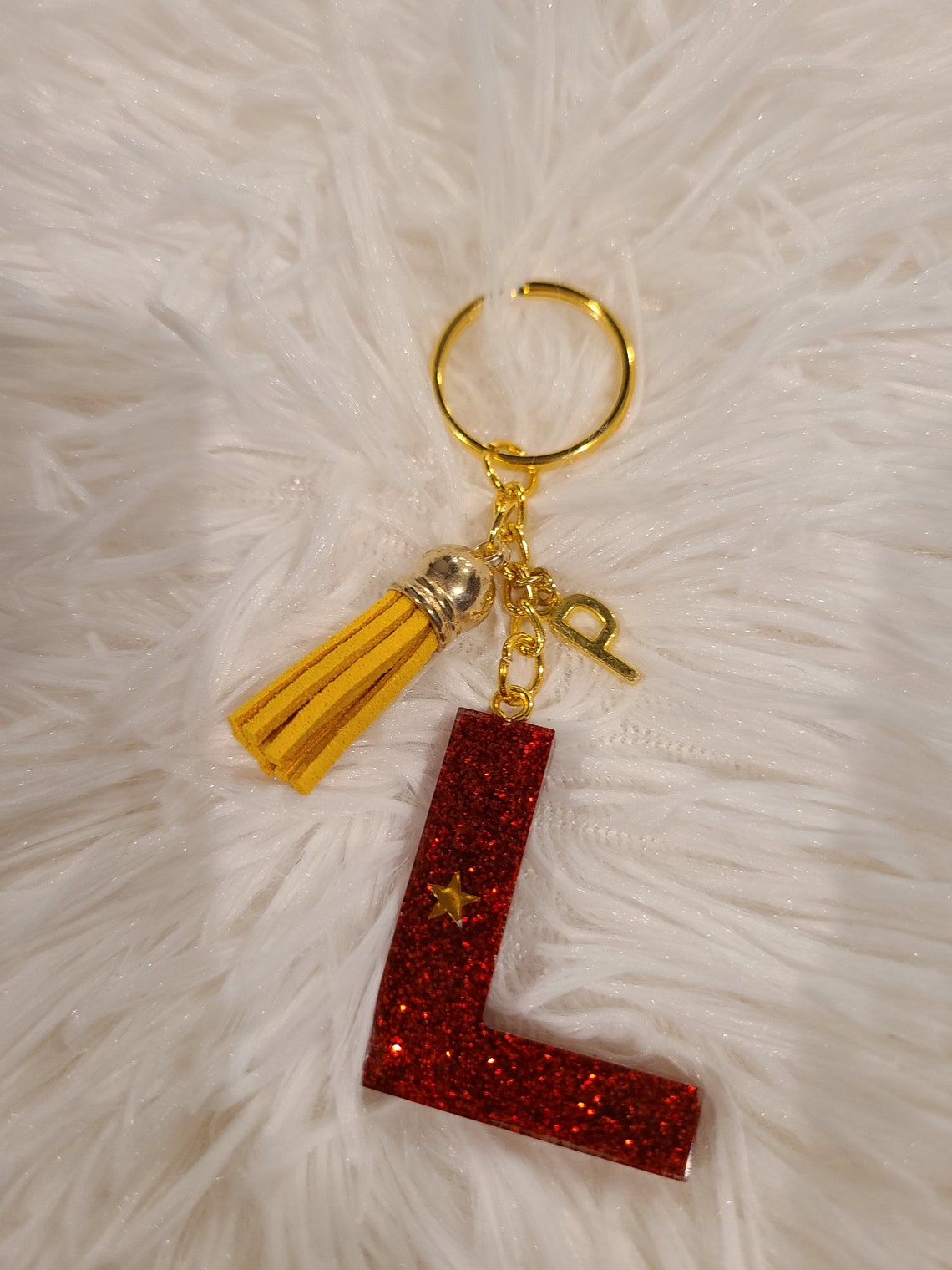 Custom Vietnam Glitter Resin Initials Keychain - Etsy