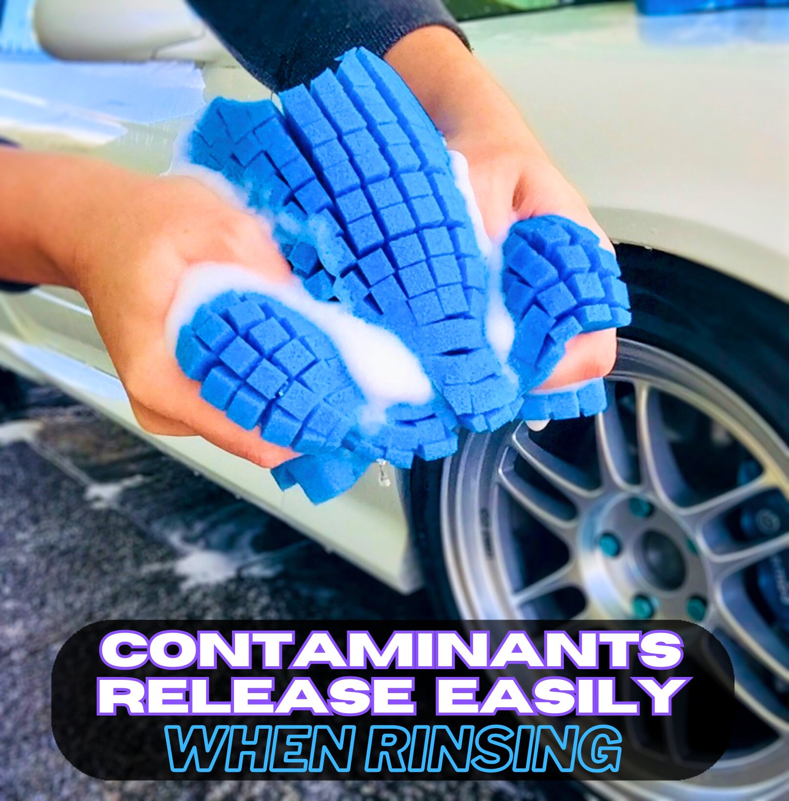 Sudz Budz® Premium Jumbo Foam Grid Car Wash Sponge 1pc | Anti-marring ...