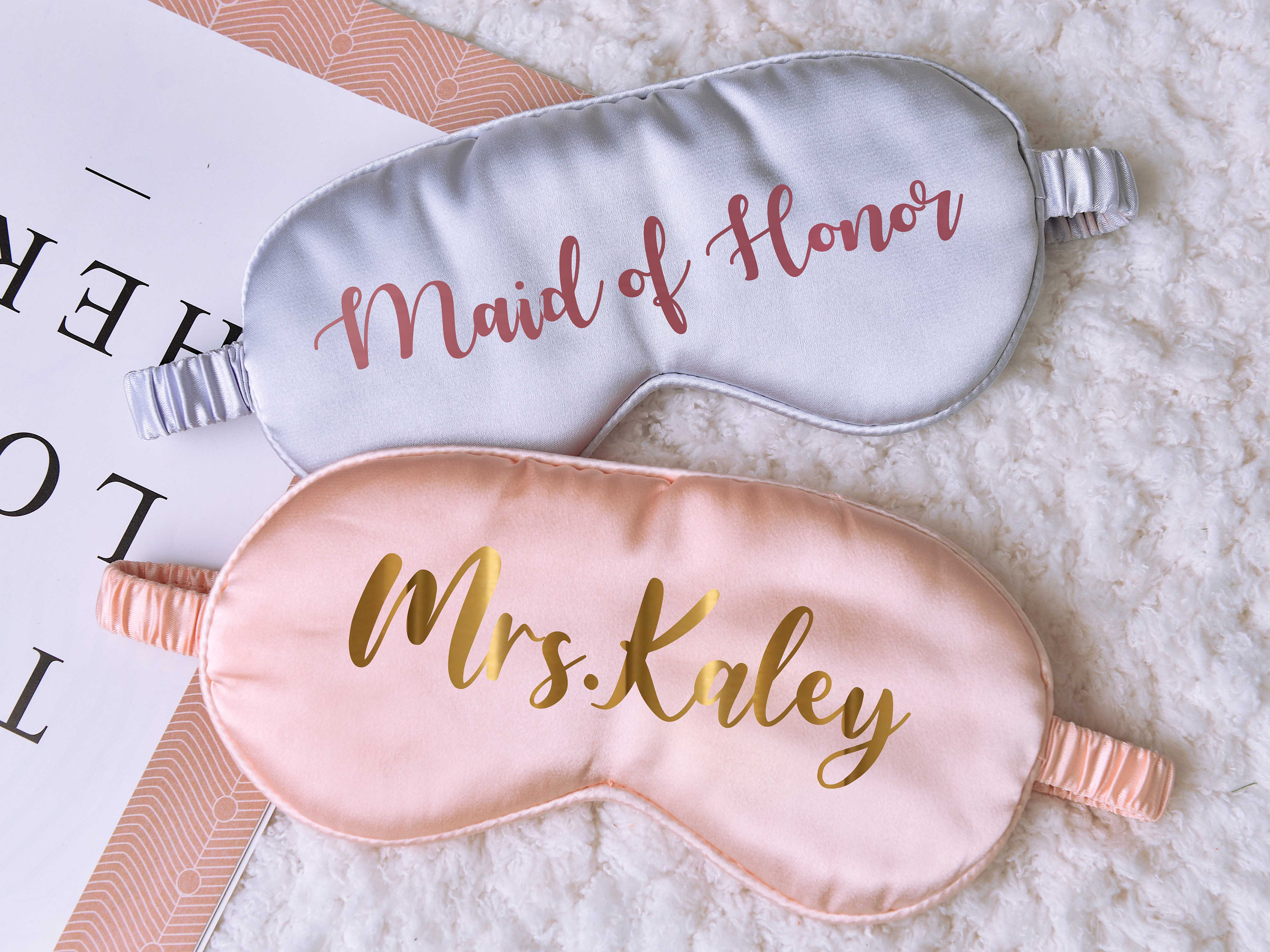 Bridesmaid Eye Mask Personalized Sleep Masks Bachelorette Etsy