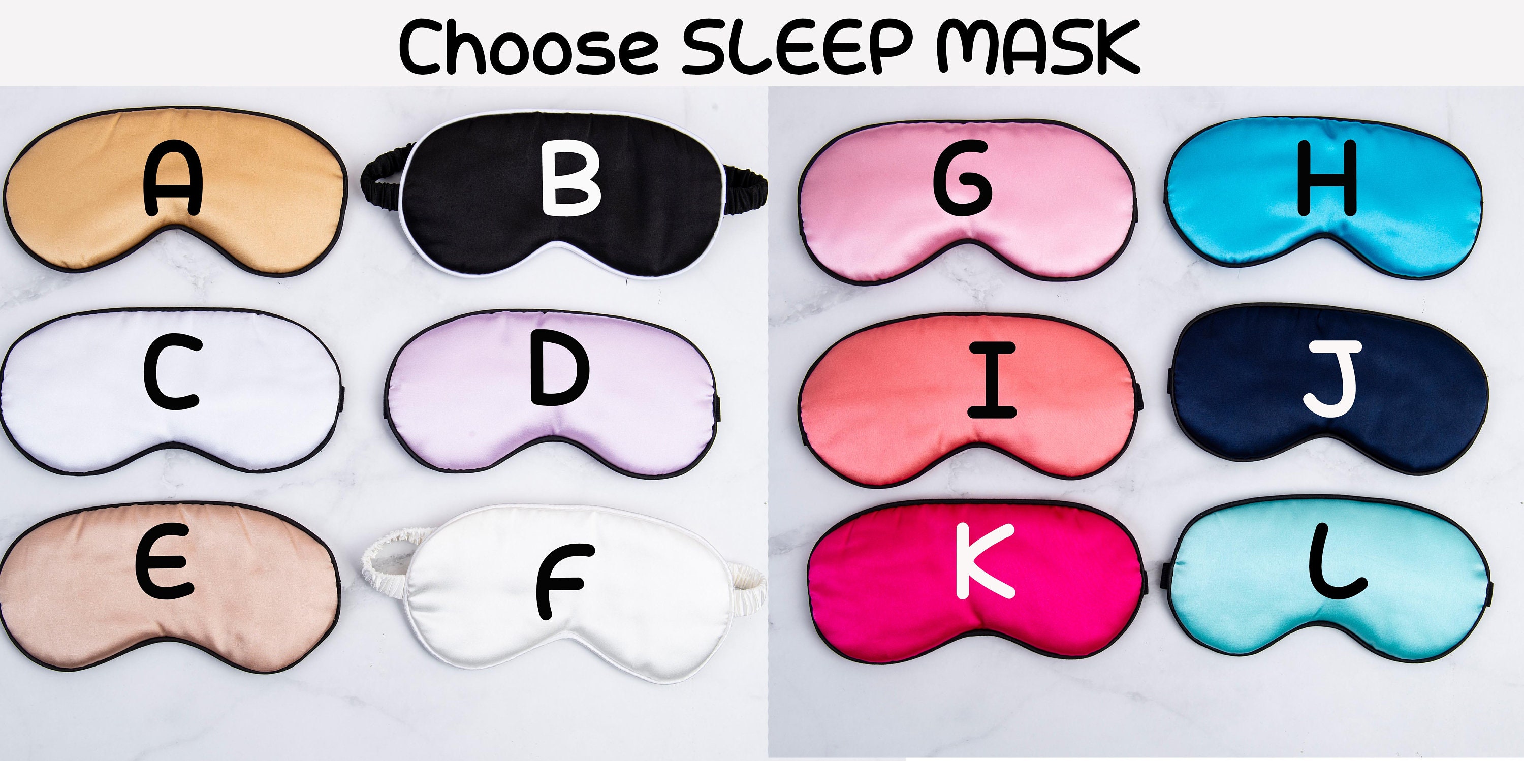 Customized Satin Eye Mask Personalized Sleep Masks Bridesmaid Etsy