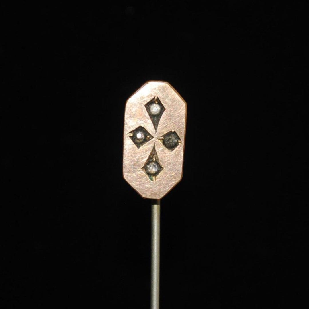 Antique Gold-filled Paste Glass Stick Pin - Etsy