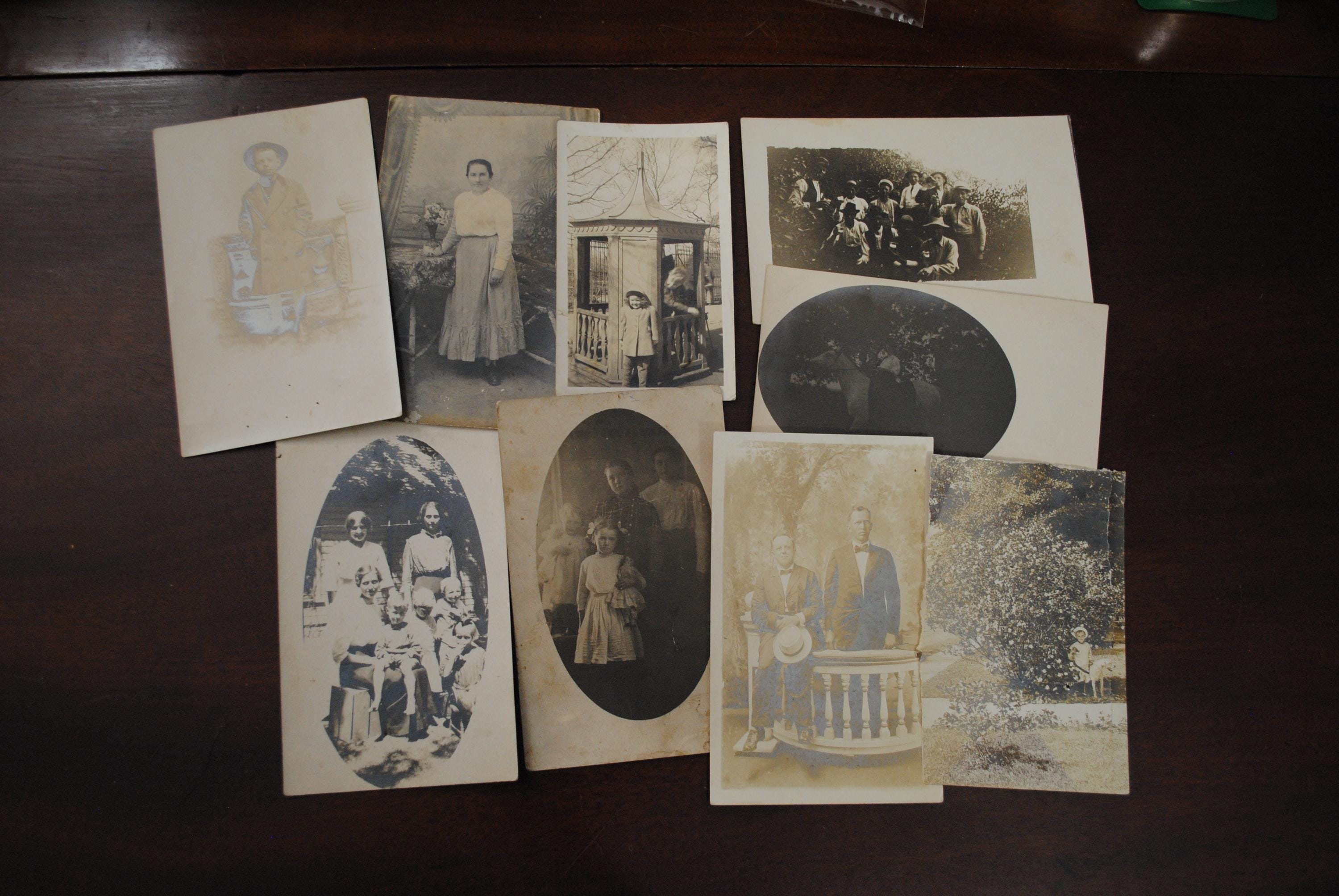 Antique Lot of 9 Real Portrait Photo Postcards Victorian Edwardian - Etsy