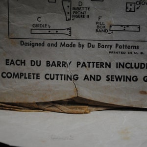 Vintage 1940s Du Barry 5311 Misses' Accessory Set Sewing Pattern ...