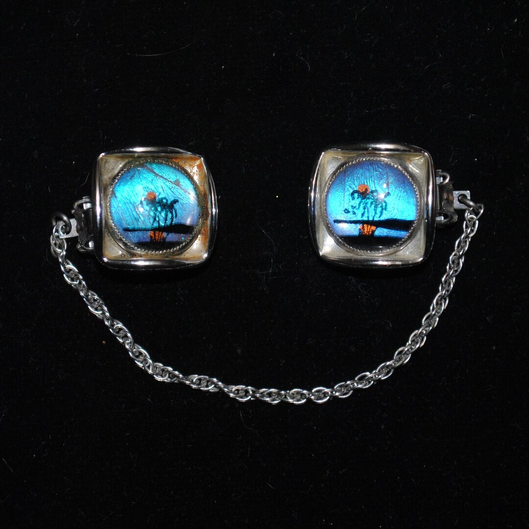 Vintage Butterfly Wing Tropical Beach Sunset Sweater Clip 1 - Etsy