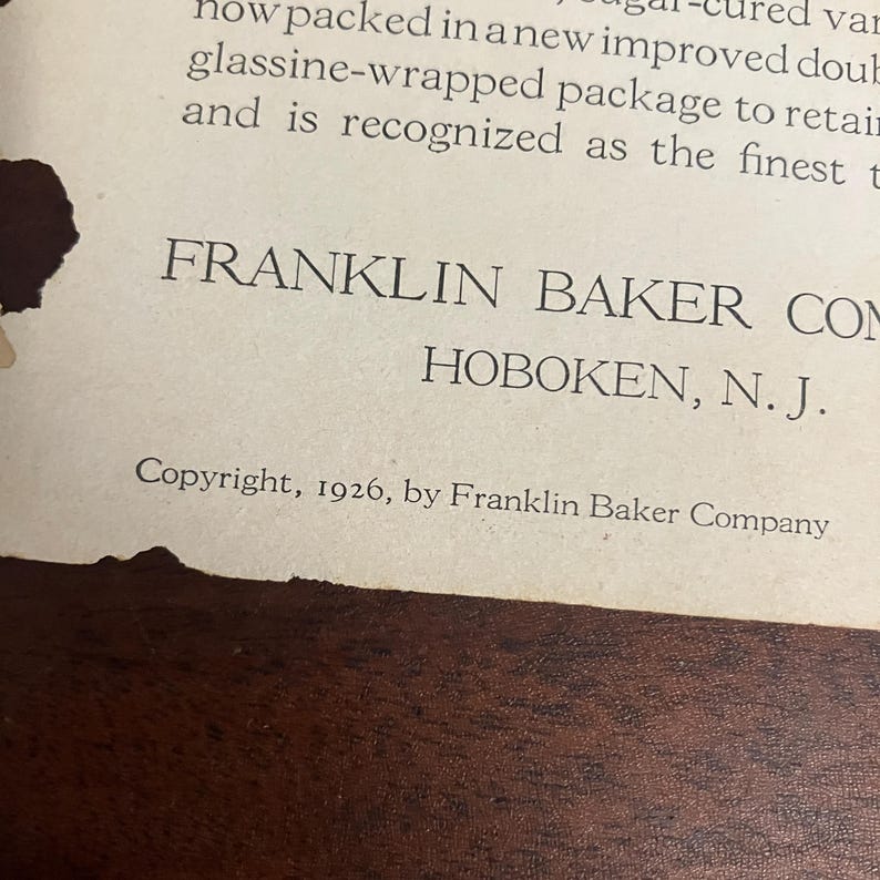 Antique 1926 Baker's Coconut Recipes Booklet 1920s Cookbook - Etsy