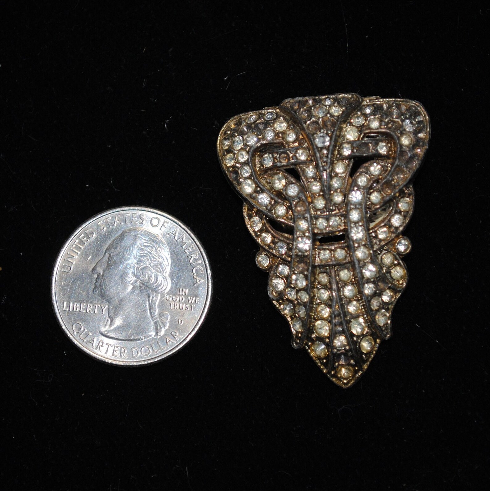 Vintage Art Deco Paste Rhinestone Dress / Fur / Scarf Clip - Etsy
