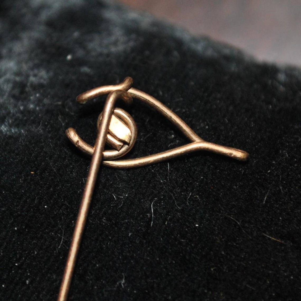 Antique/vintage Gold-filled Wishbone Stick / Scarf Pin With Paste Stone ...