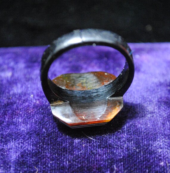 Antique Art Deco Celluloid Prison Ring with Photo of … - Gem