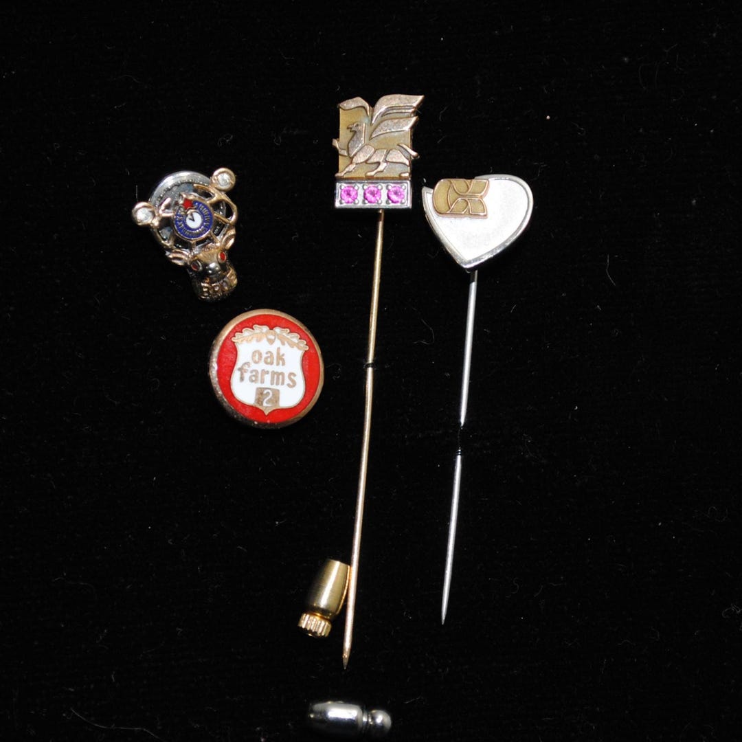 Lot of 10k Company Enamel / Ruby Pins & Gold-tone BPOE Protective Order ...