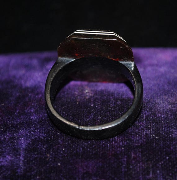 Antique Art Deco Celluloid Prison Ring with Photo of … - Gem