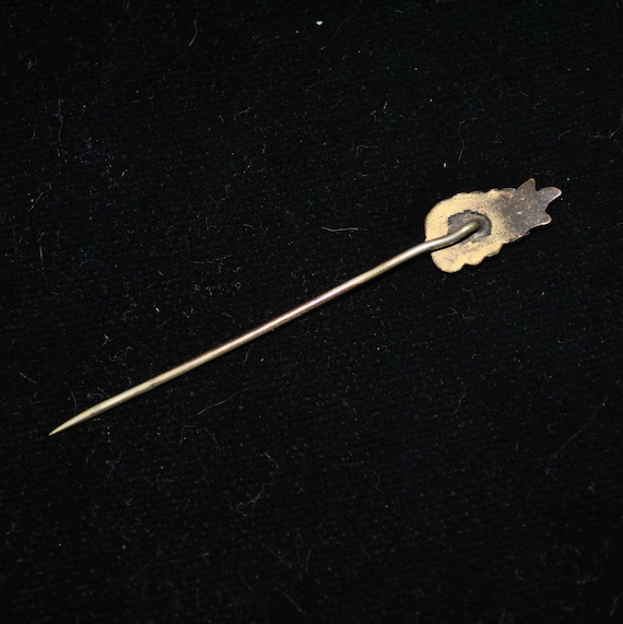 Antique Art Nouveau Woman Stick Pin with Seed Pearls … - Gem