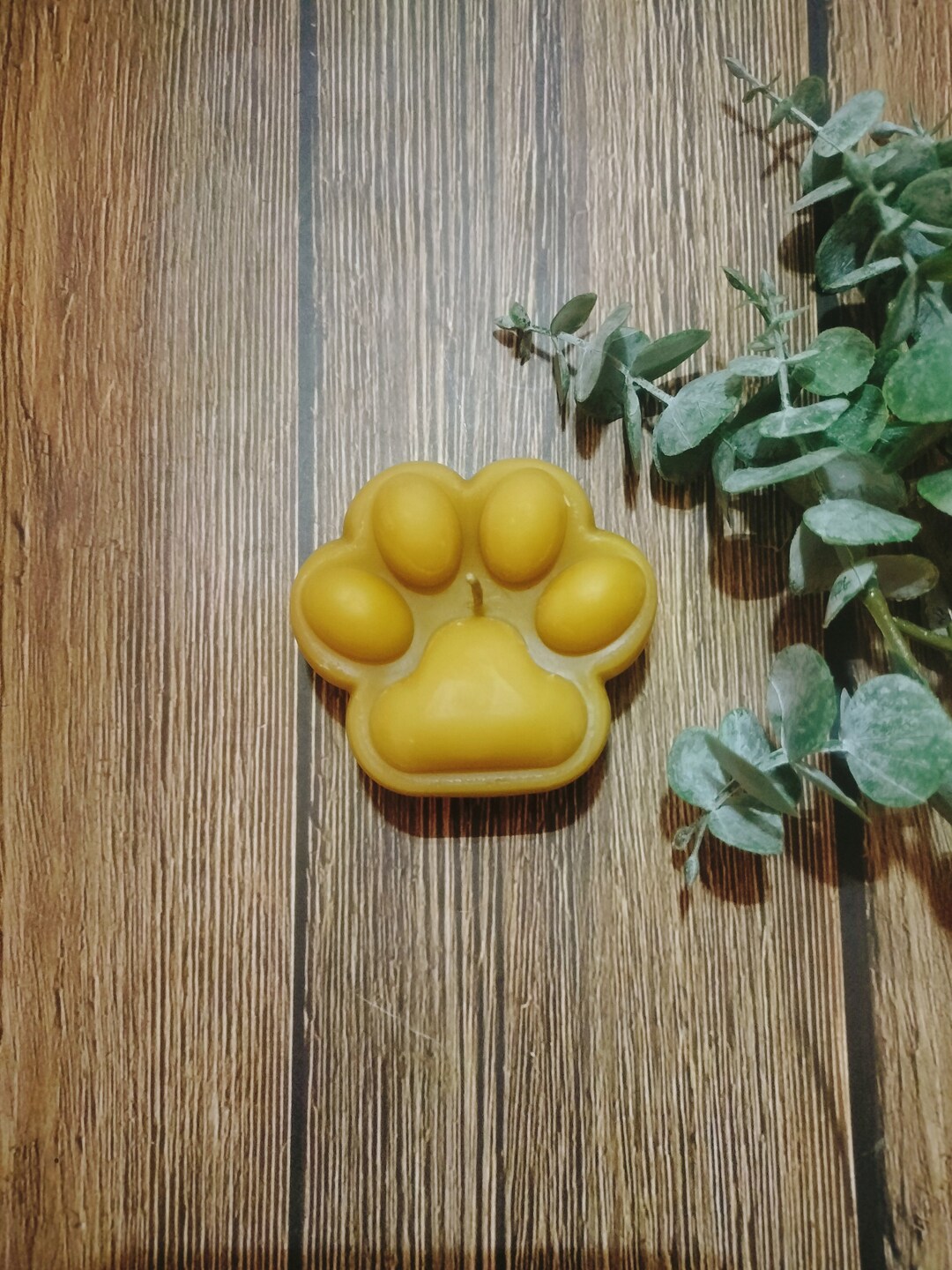 Paw Print Candle – Pet Memorial Gift, Dog or Cat Loss Keepsake, Beeswax ...