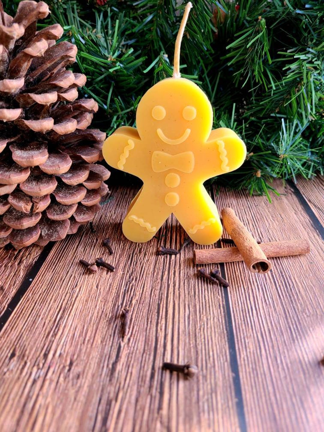 Gingerbread Man Candle-holiday-christmas-gift-secret - Etsy