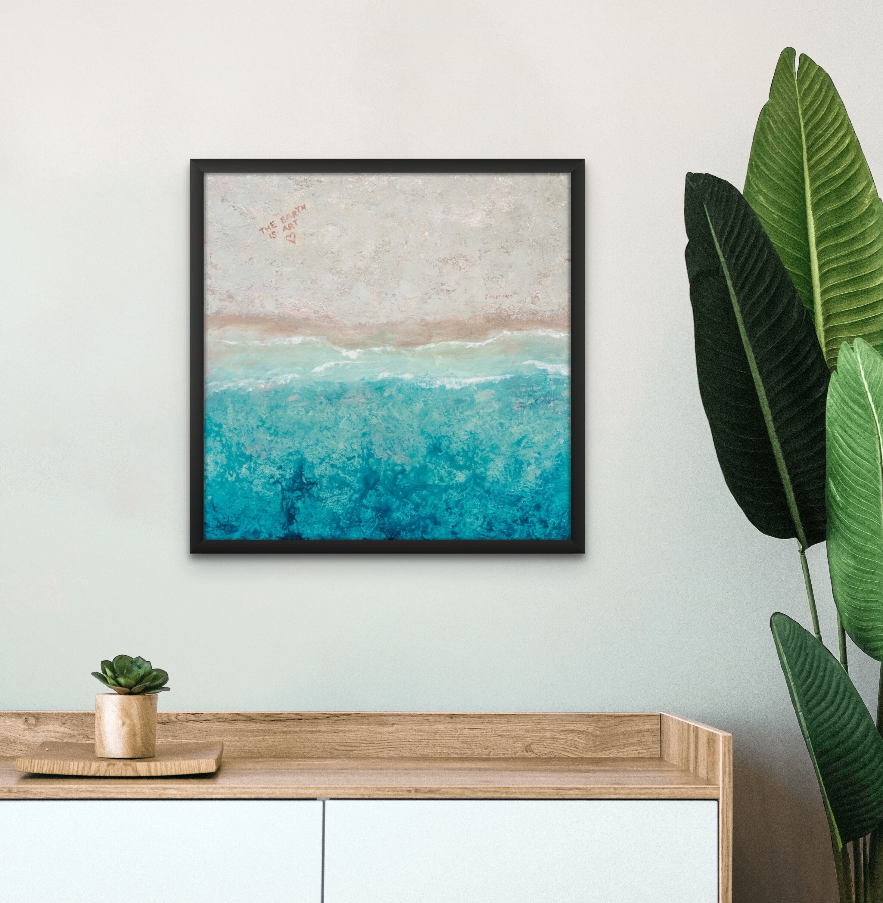 Teal Abstract Art Print Teal Decor Turquoise Art Teal - Etsy