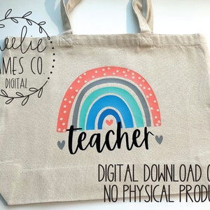 Teacher Rainbow SVG, Teacher Shirt PNG, Teacher Gift SVG, Teacher ...