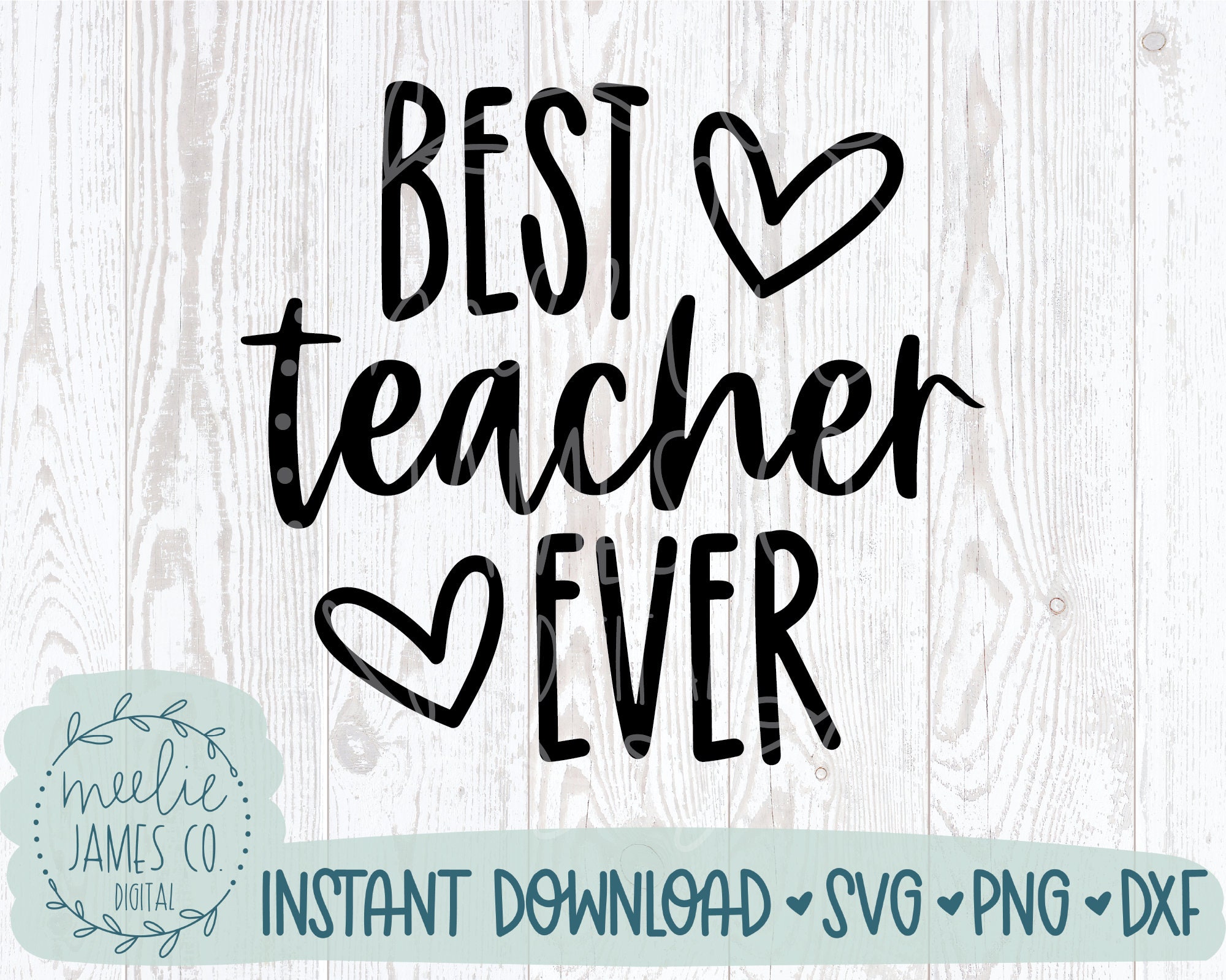 Best Teacher Ever SVG, Teacher Ornament SVG, Teacher Gift SVG, Teacher ...