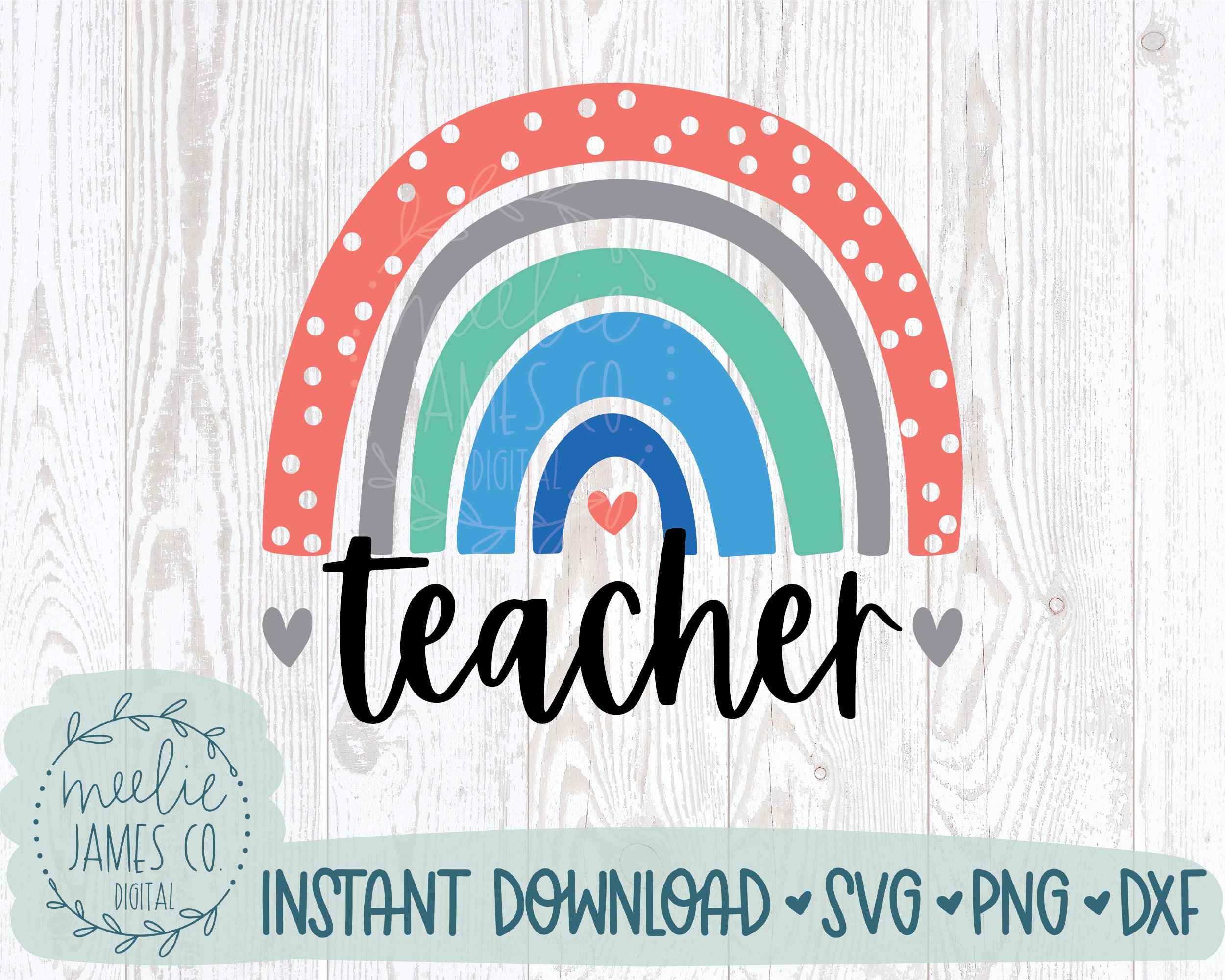 Teacher Rainbow SVG, Teacher Shirt PNG, Teacher Gift SVG, Teacher ...