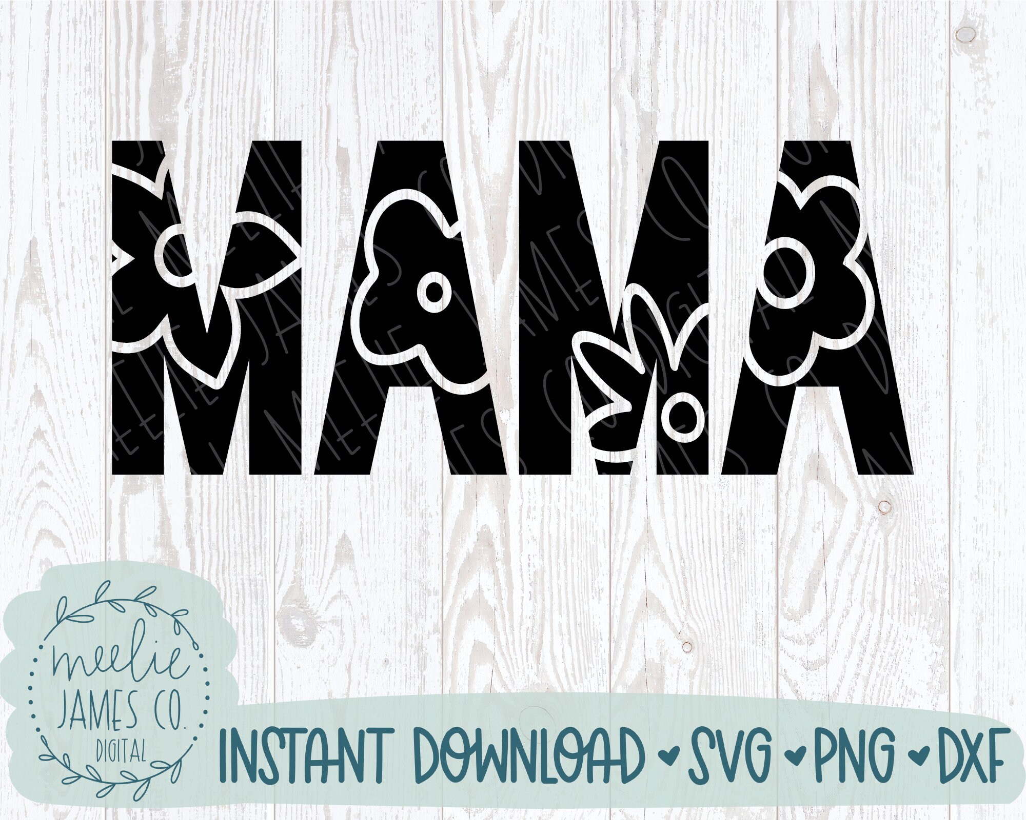 Floral Mama SVG, Cute Mom Shirt SVG, Flower Mama PNG Sublimation, Mom ...